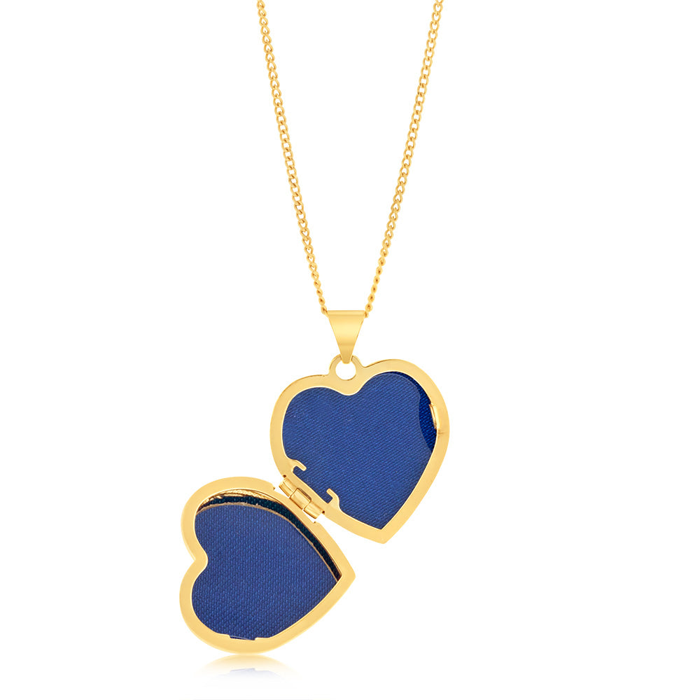 9ct Yellow Gold Engraved Heart Locket – Grahams Jewellers