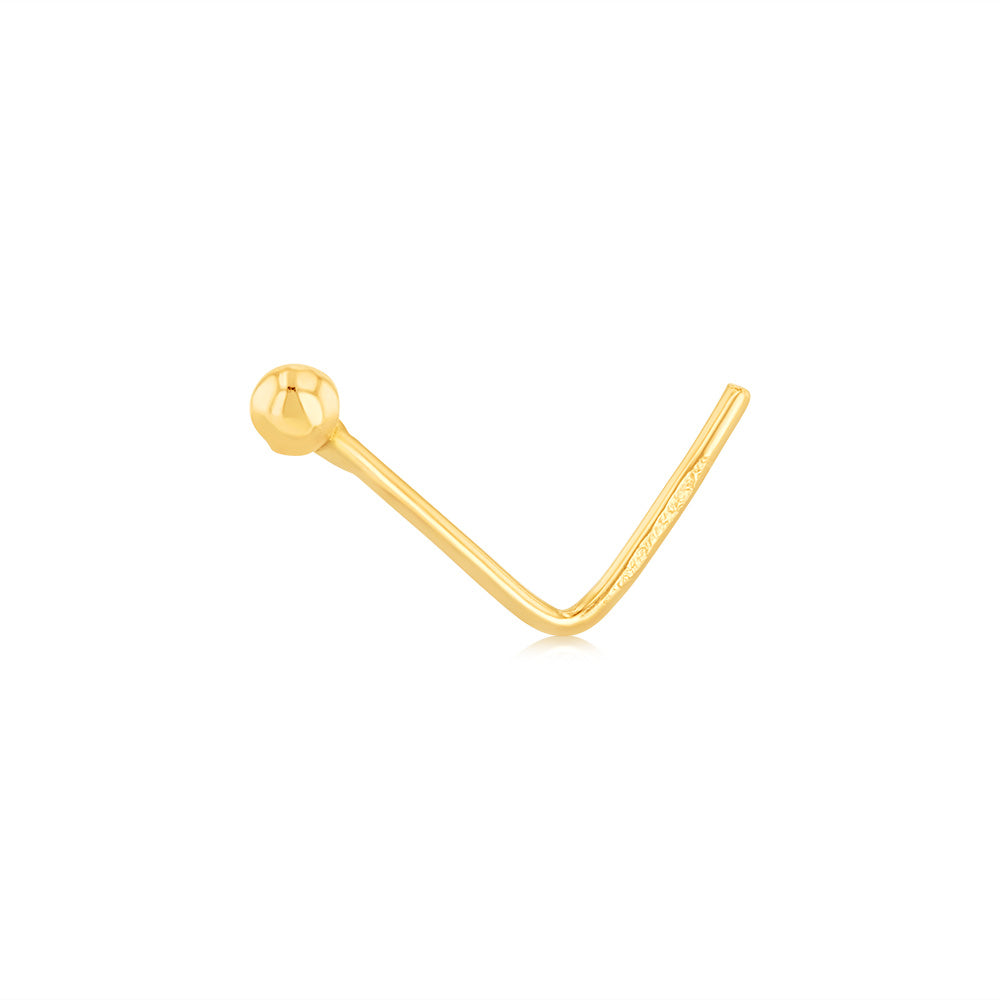 9ct Yellow Gold Ball Nose Piercing Stud – Grahams Jewellers