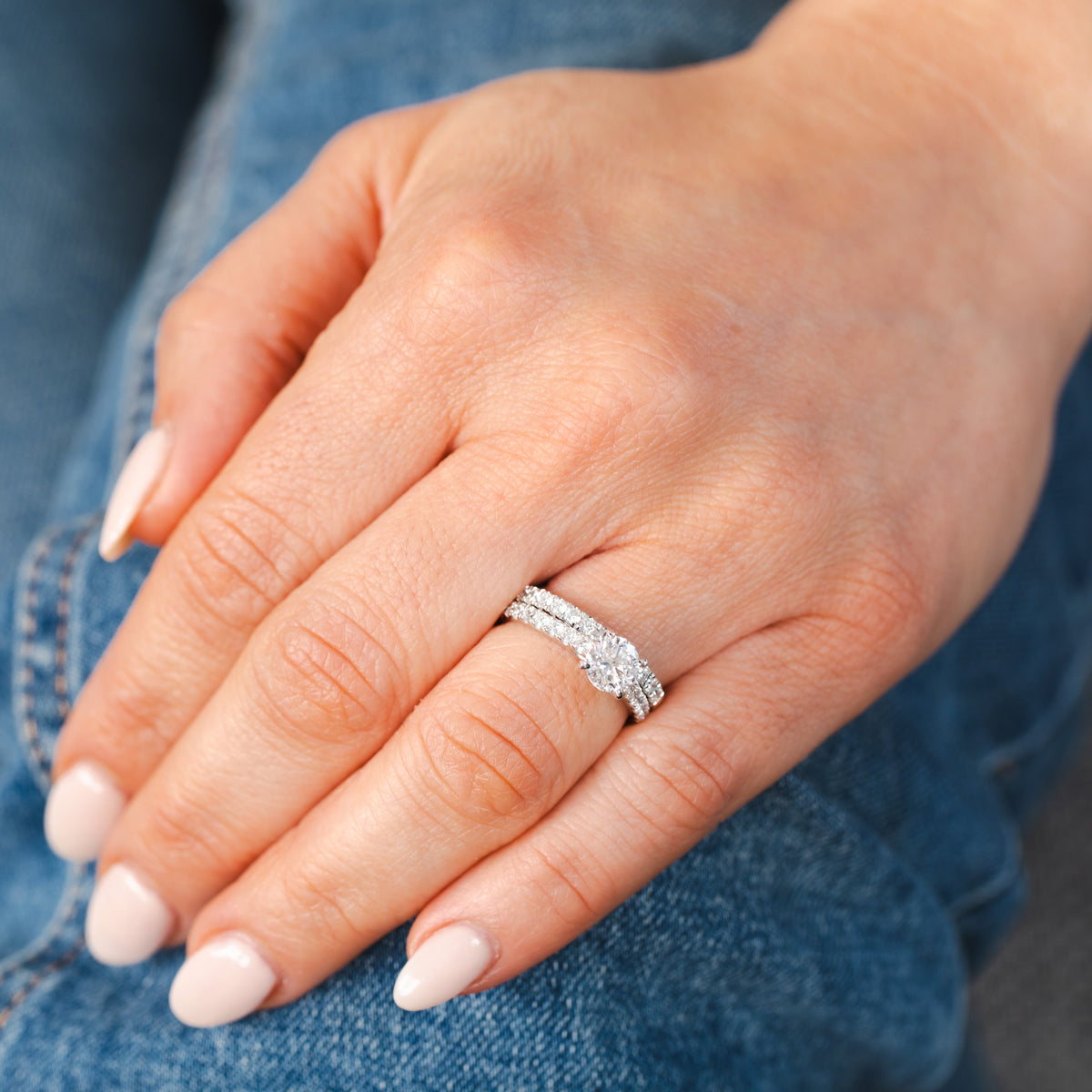 Luminesce Lab Grown 1Ct Diamond Bridal Set in 14ct White Gold – Grahams ...