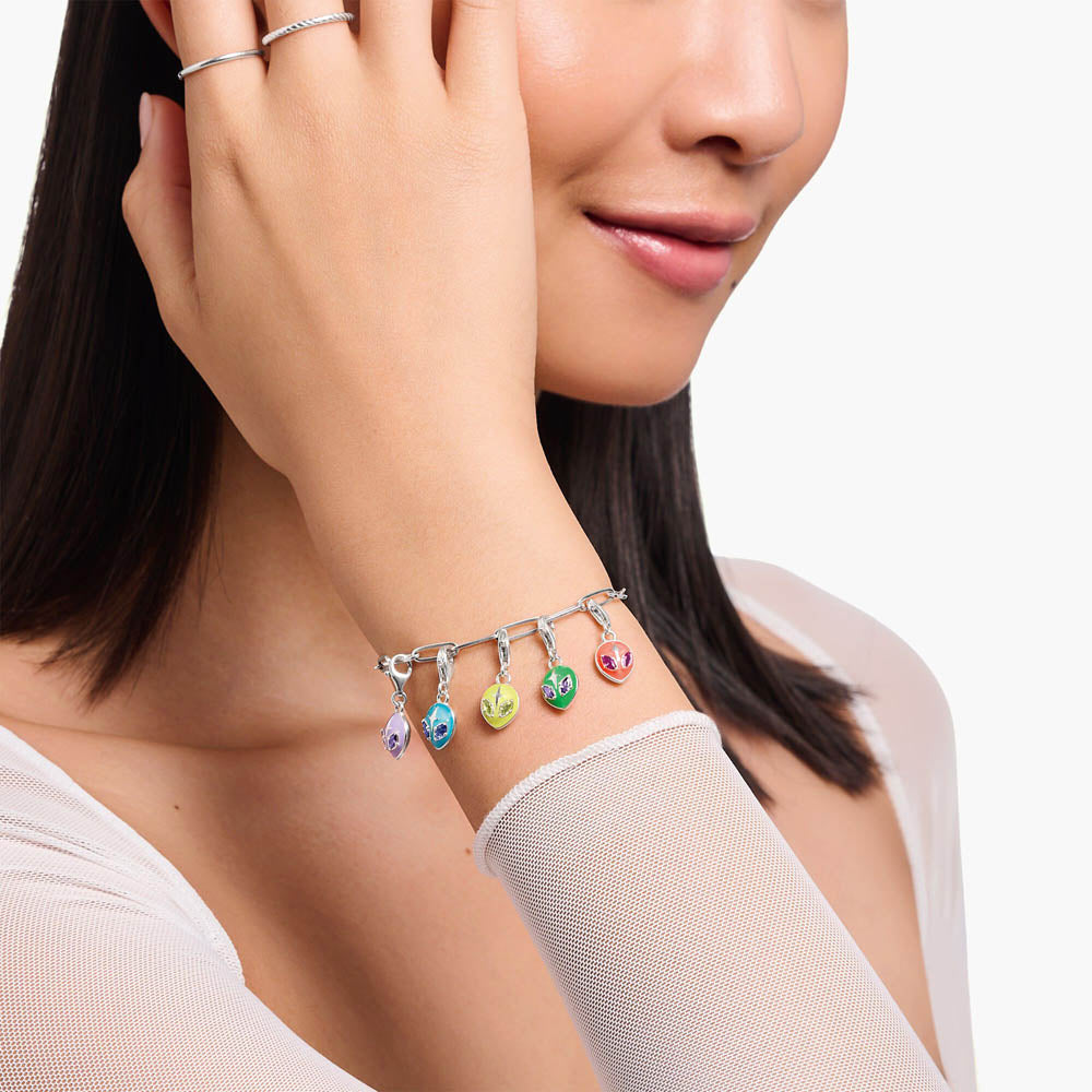 Thomas Sabo Sterling Silver Charmista Glow Purple Alien CZ Charm ...