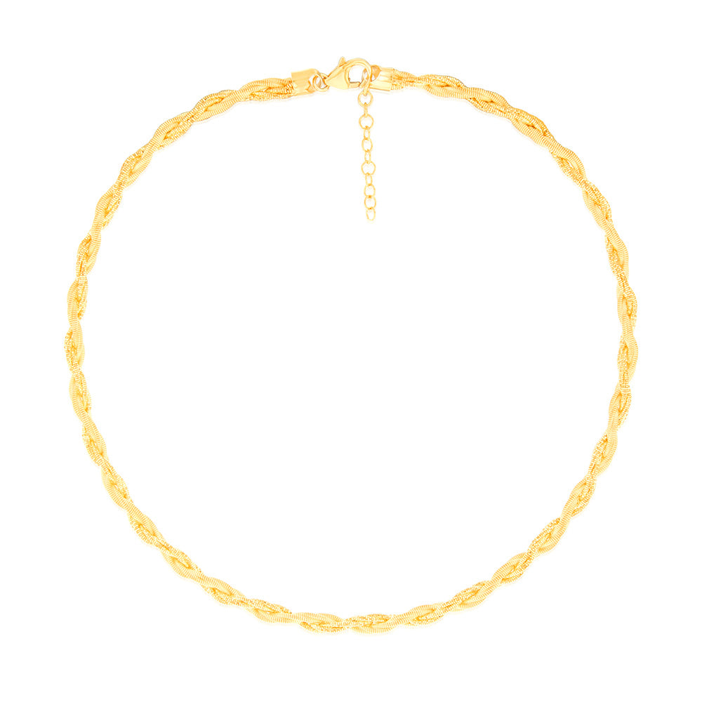 Sterling Silver Gold Plated Memory Omega 42+3cm Chain – Grahams Jewellers