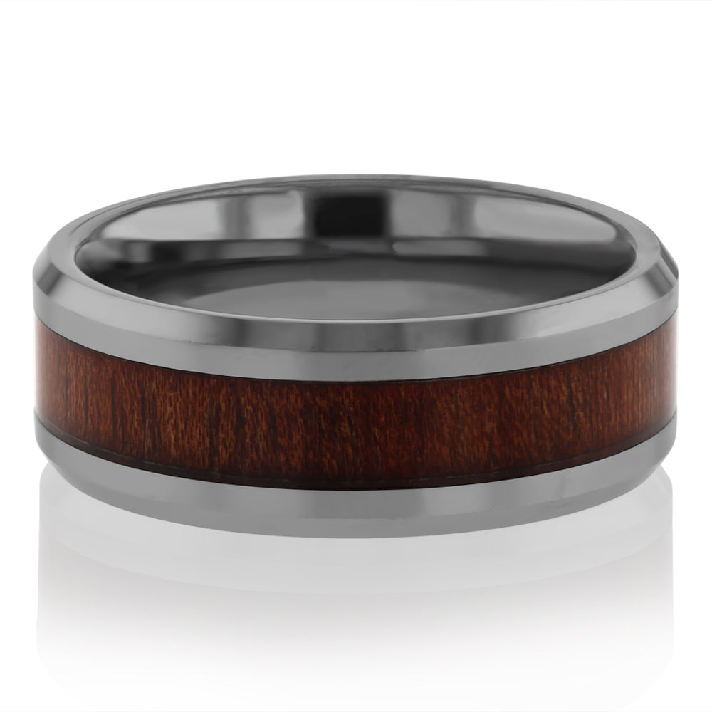 Forte Tungsten Central Koa Wood Inlay Polished Ring – Grahams Jewellers