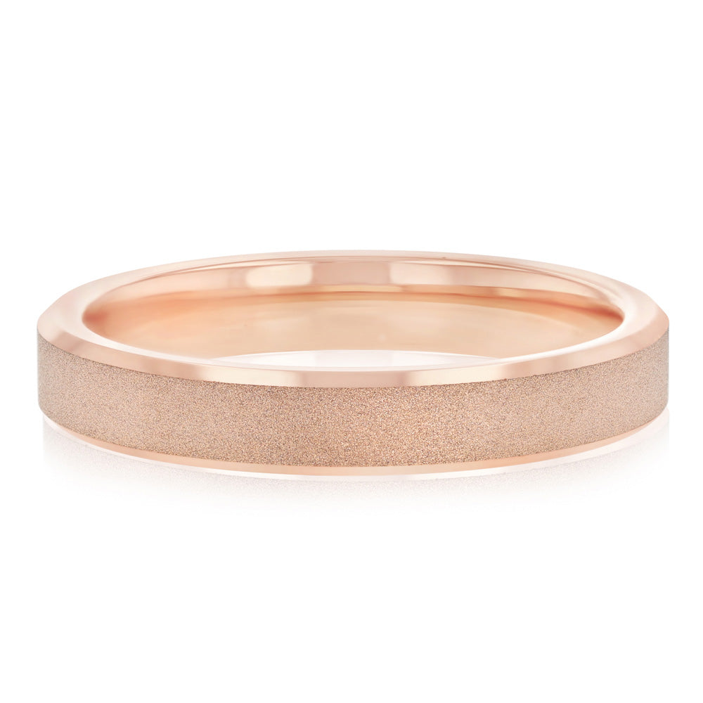 Matte Finish Rose Gold Stainless Steel Ring – Grahams Jewellers