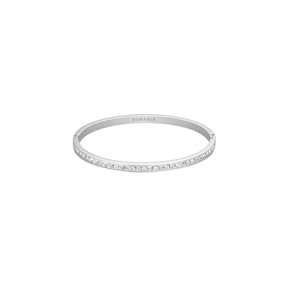 Rosefield Crystal Silver Bangle – Grahams Jewellers