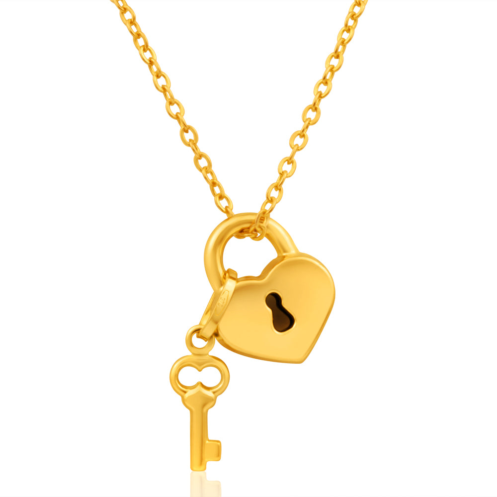 9ct Yellow Gold Padlock Key Pendant – Grahams Jewellers