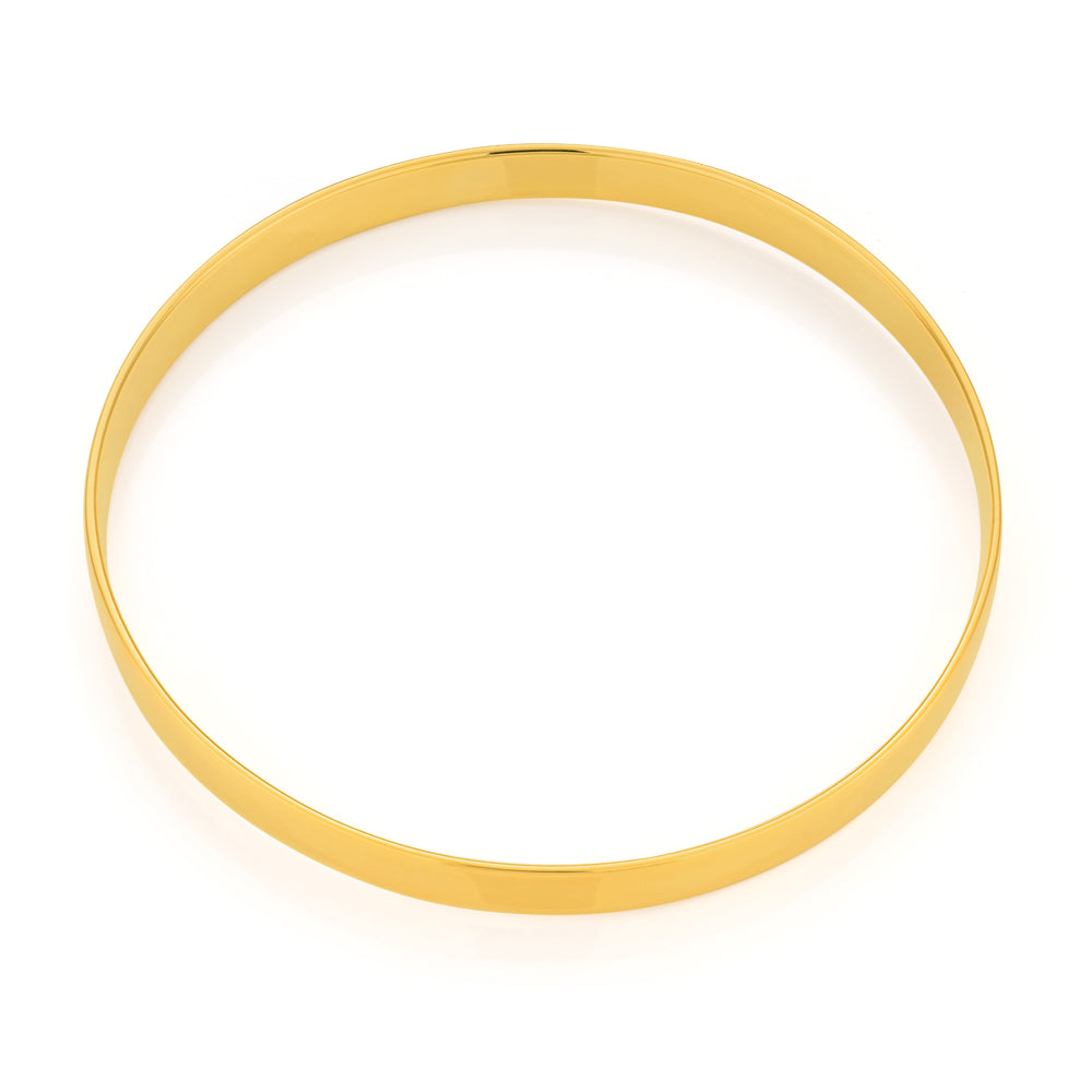 9ct Yellow Gold 6mm wide Solid Bangle – Grahams Jewellers