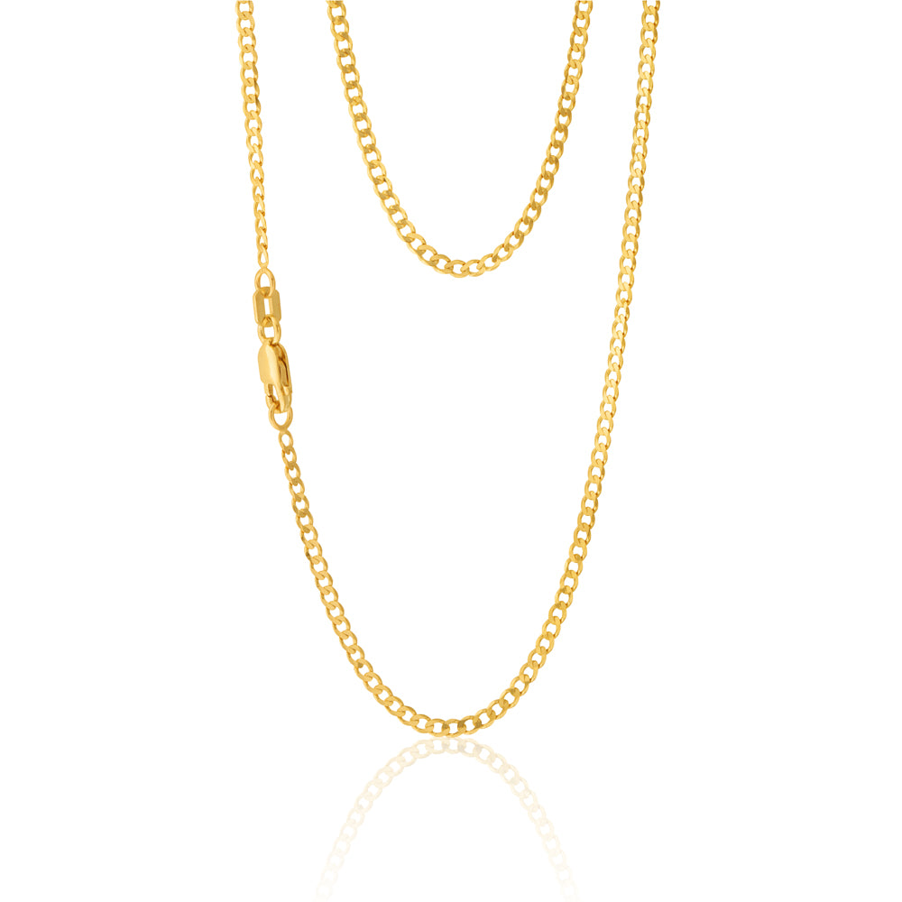 9ct Yellow Solid Gold Curb 50 Gauge 45cm Chain – Grahams Jewellers