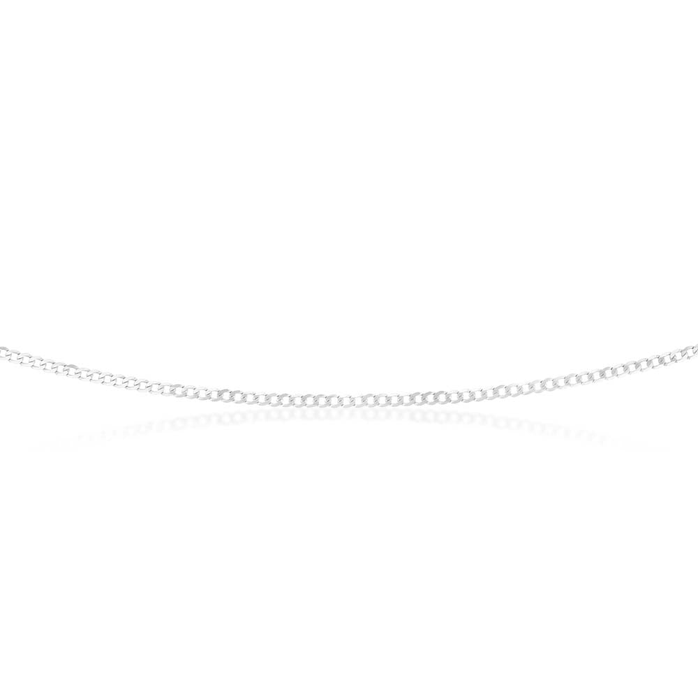 9ct White Gold 50 Gauge Tight Curb 46cm Chain – Grahams Jewellers