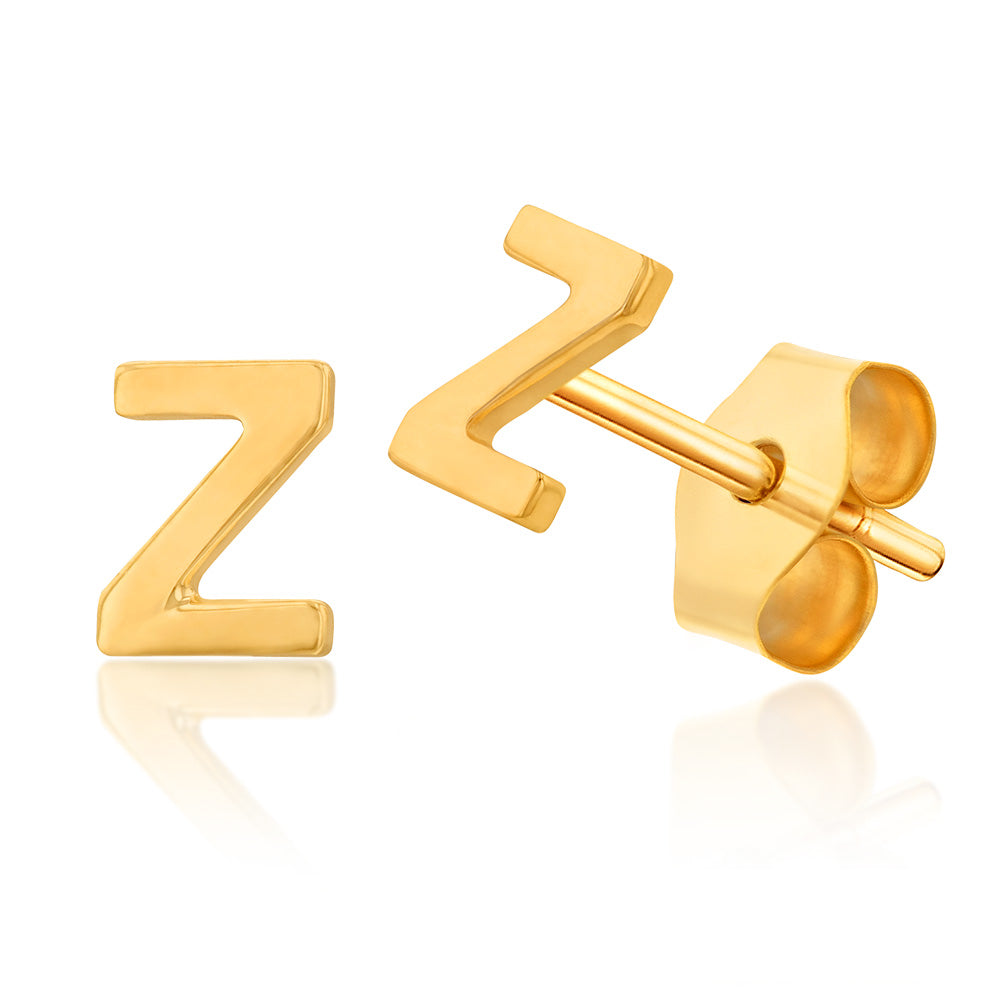 9ct Gold Mini Initial "Z" Stud Earrings – Grahams Jewellers