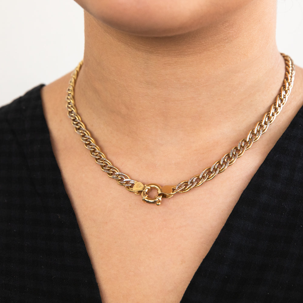 9ct Yellow Gold Silver Filled Double 45cm Classy Curb Chain – Grahams ...