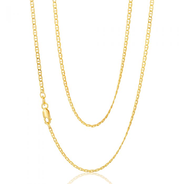 9ct Yellow Gold Silver Filled Anchor 50 Gauge Chain in 50cm– Grahams ...