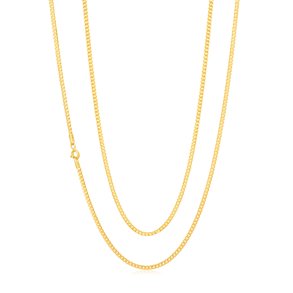 9ct Yellow Gold Filled 60 Gauge Curb Chain 60cm – Grahams Jewellers