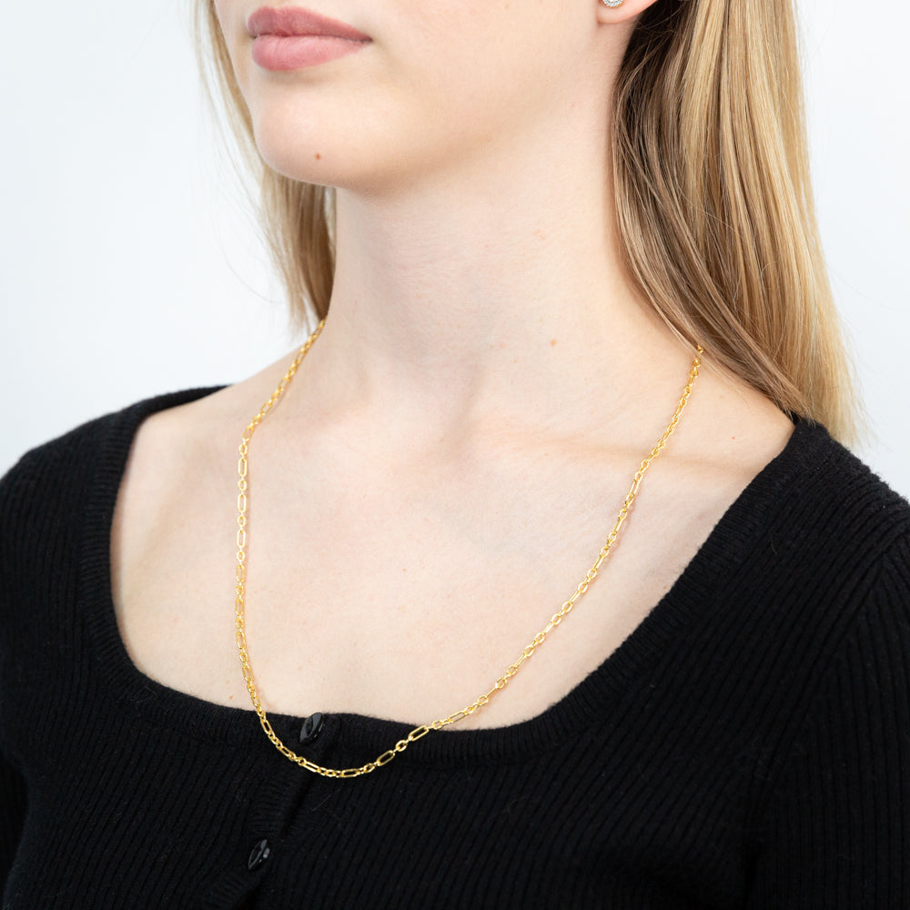 9ct Yellow Gold Silverfilled 80Gauge Fancy 60cm Chain – Grahams Jewellers