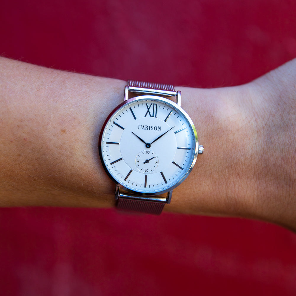 Harison Silver Tone Mesh Watch *Imitation Sub Dial – Grahams Jewellers