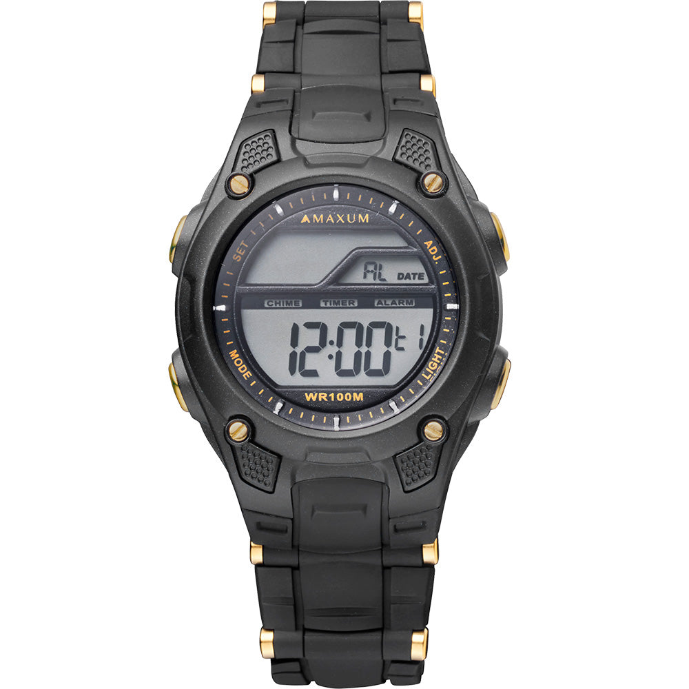 Maxum X2214L1 Black and Gold Digital Unisex Watch – Grahams Jewellers