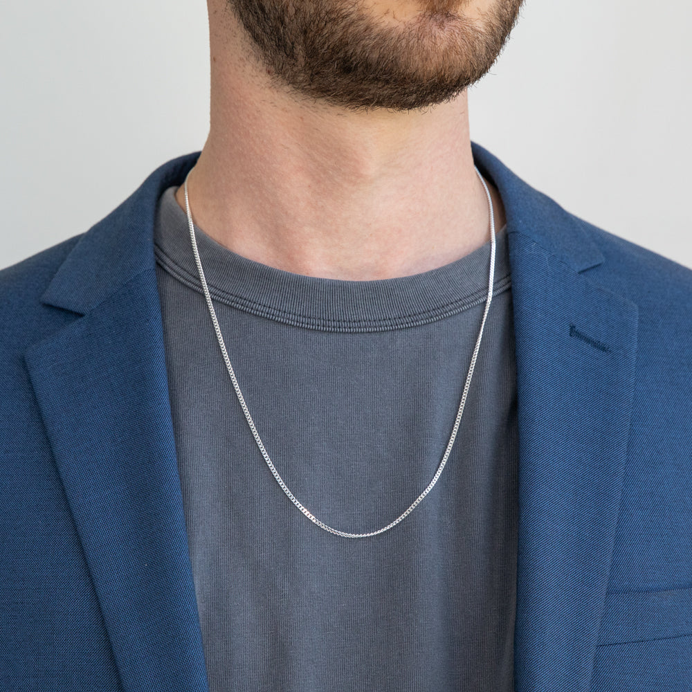 Sterling Silver Diamond Cut 60cm Curb Chain – Grahams Jewellers