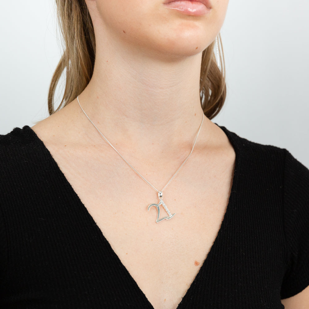 Sterling Silver Cubic Zirconia On Number "21" pendant – Grahams Jewellers