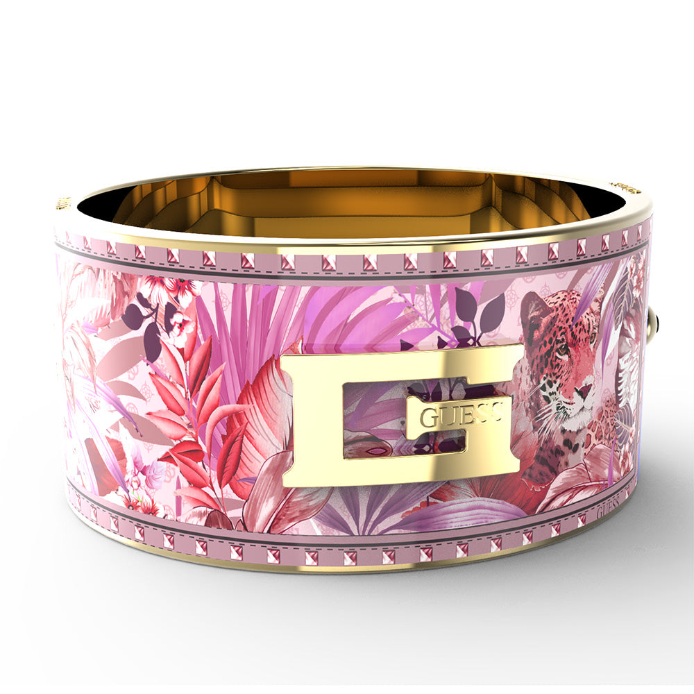 Guess Yellow Gold Plated 30mm Jungle Print Large Bangle – Grahams Jewellers